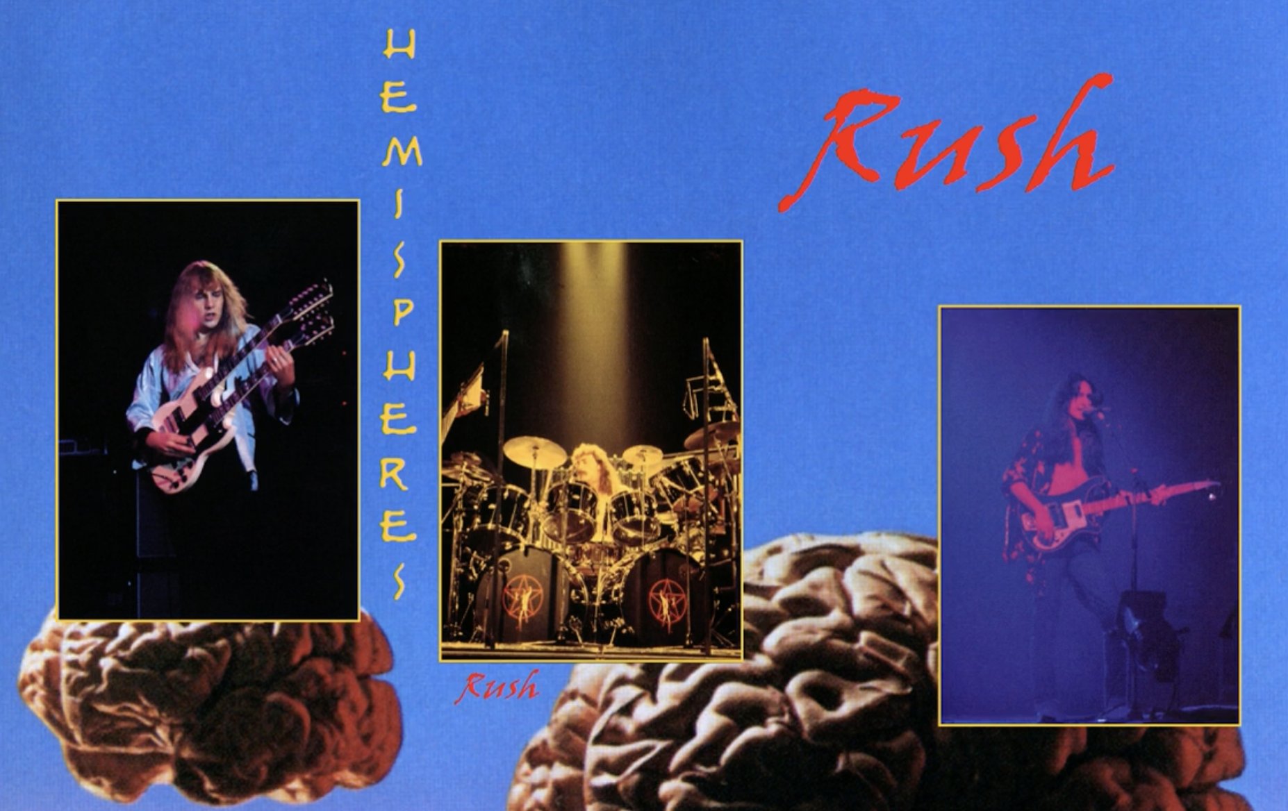 Rush Hemispheres Poster Rush Hemispheres Red + Poster EX Canadian