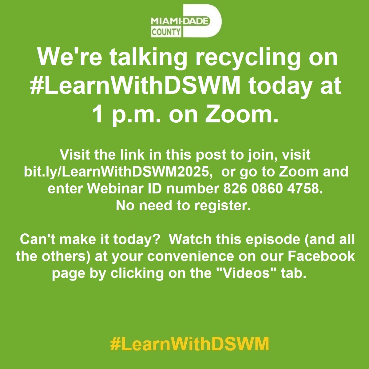 Miami Dade County Public Works And Waste Management Logo