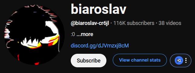 @TeamYouTube there's a roblox youtuber named "biaroslav" that's ...
