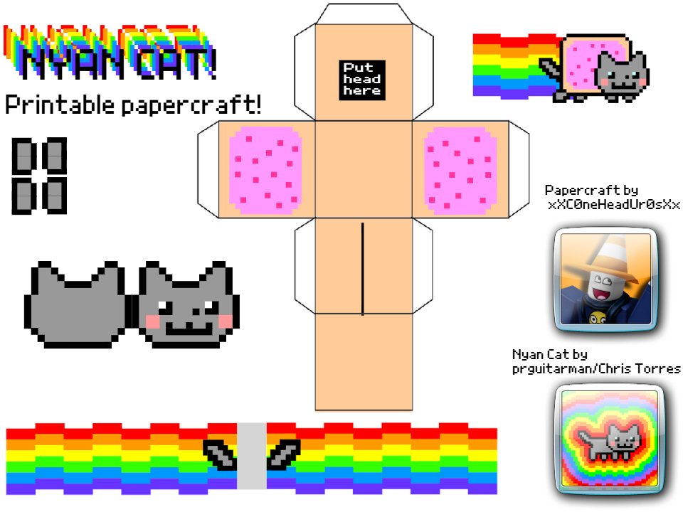 Papercraft Minecraft Cat