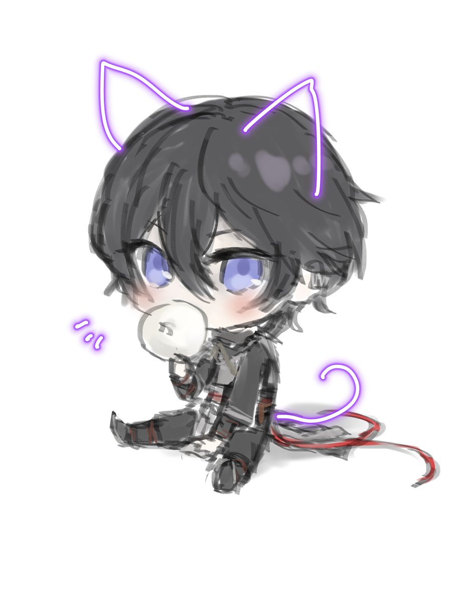 「一回思いっきりあざとい紫くんを描きたかっただけですムメッて鳴いてほしい 」|kinaruのイラスト