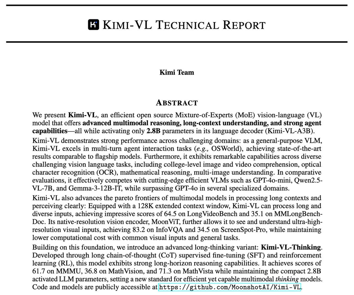 Kimi Moonshot Launches Kimi-VL Model with 3 Billion Parameters and 371 Billion Token MegaMath ...