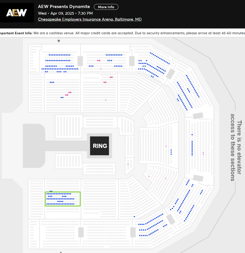 Chesapeake Arena Seating Map