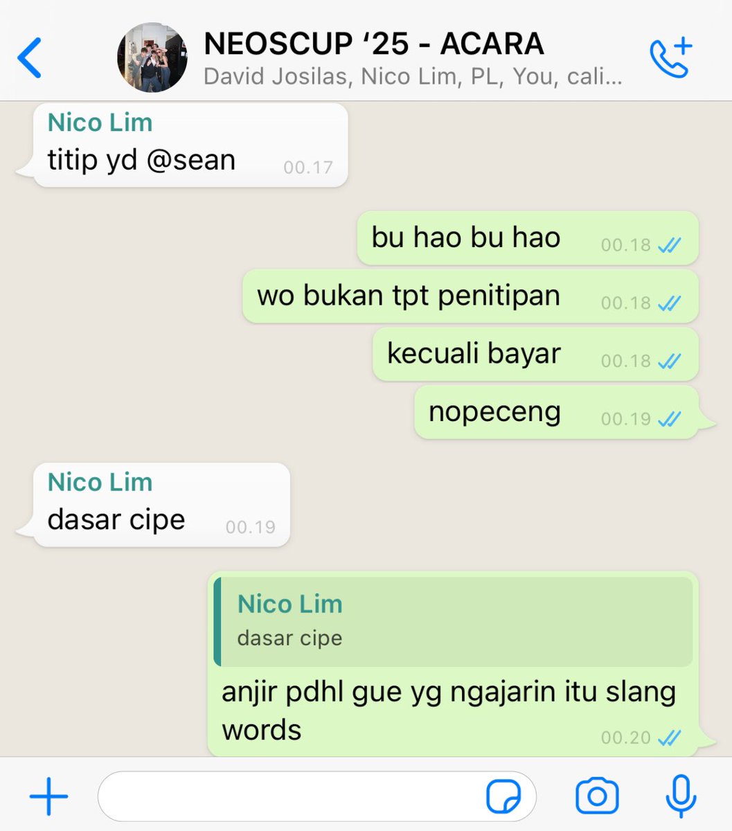 164. dictionary wo = saya bu hao = gabisa nopeceng = 200rb cipe = china ...