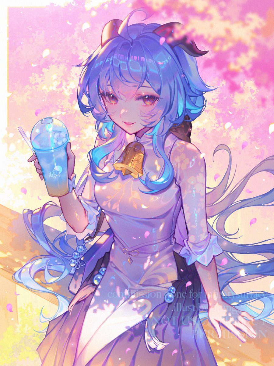 ganyu (genshin impact) 1girl solo long hair looking at viewer blush ...