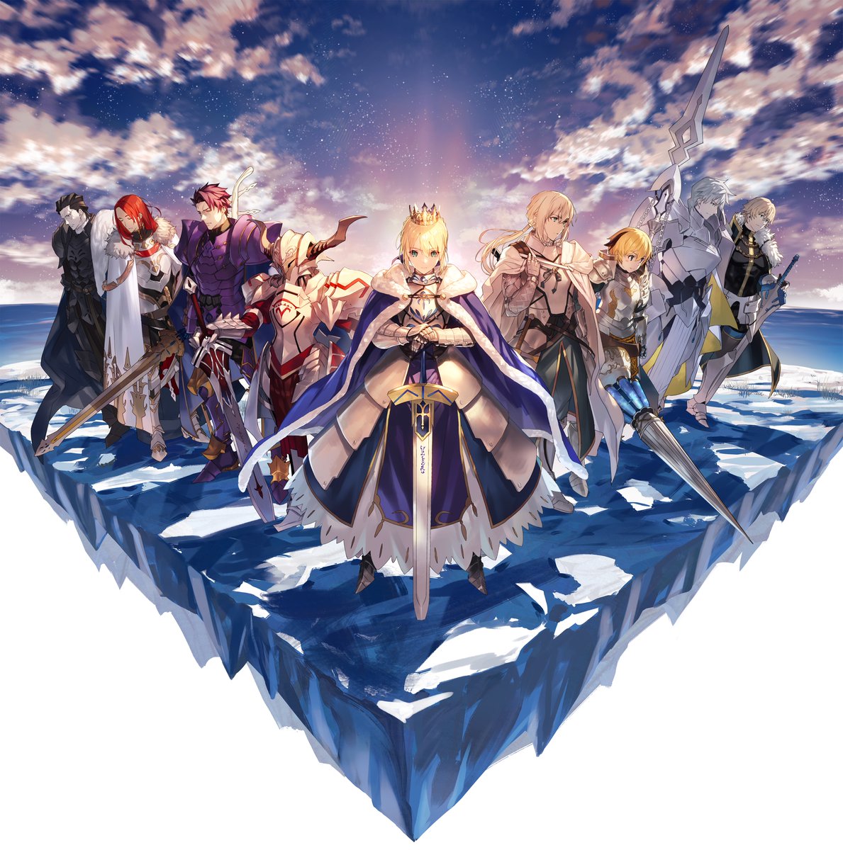 妖精騎士トリスタン ,null ,妖精騎士ガウェイン ,妖精騎士ランスロット ,モルガン(Fate) 「円卓#FGO 」|中西 達哉のイラスト