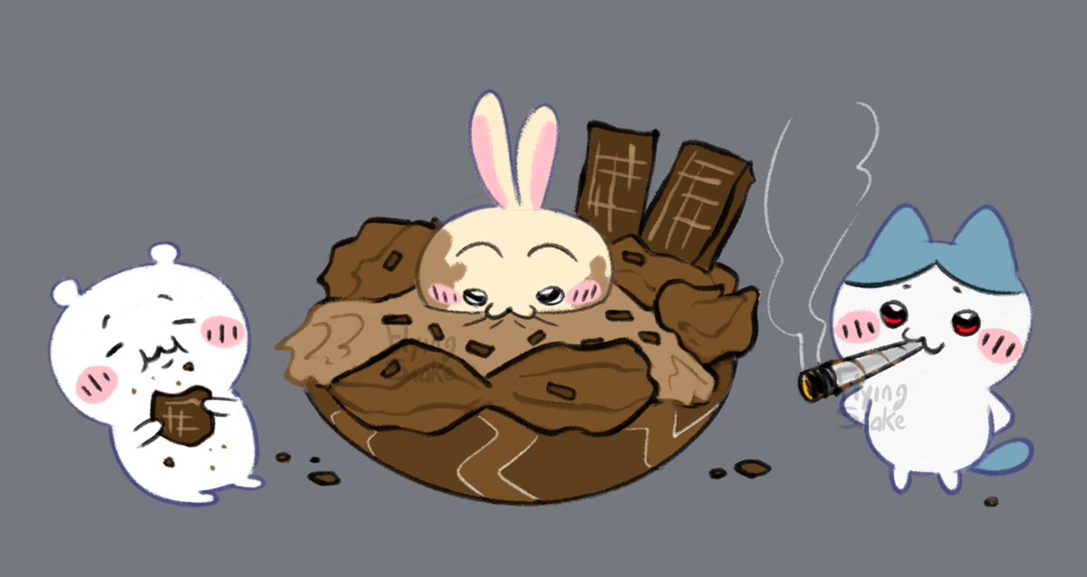 「Happy 420 Easter!#Chiikawa #Usagi #Hachi」|FlyingSnakeのイラスト