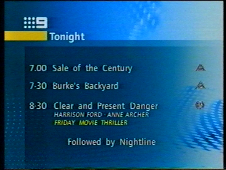Channel Nine - Lineups (GTV-9, 20/7/2001) #ZampakidsArchives