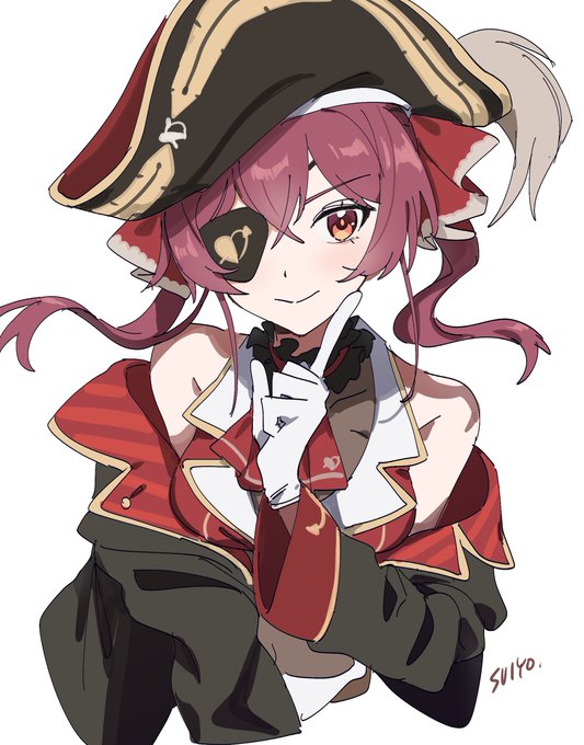 Houshou Marine 1st Costume Bicorne Fan Art Popular