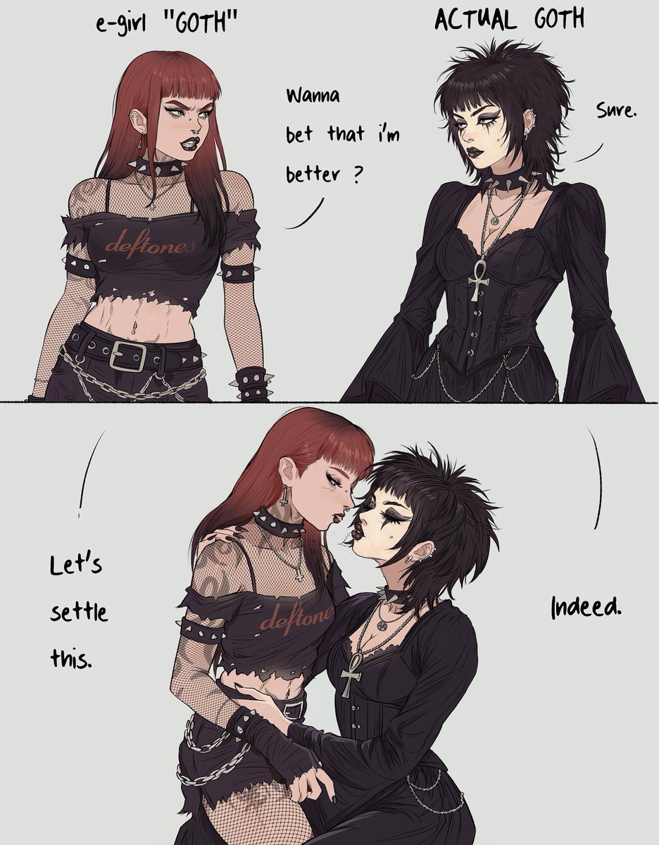 「e-girl goth vs. real goth 」🦀 YORA 🦀の漫画