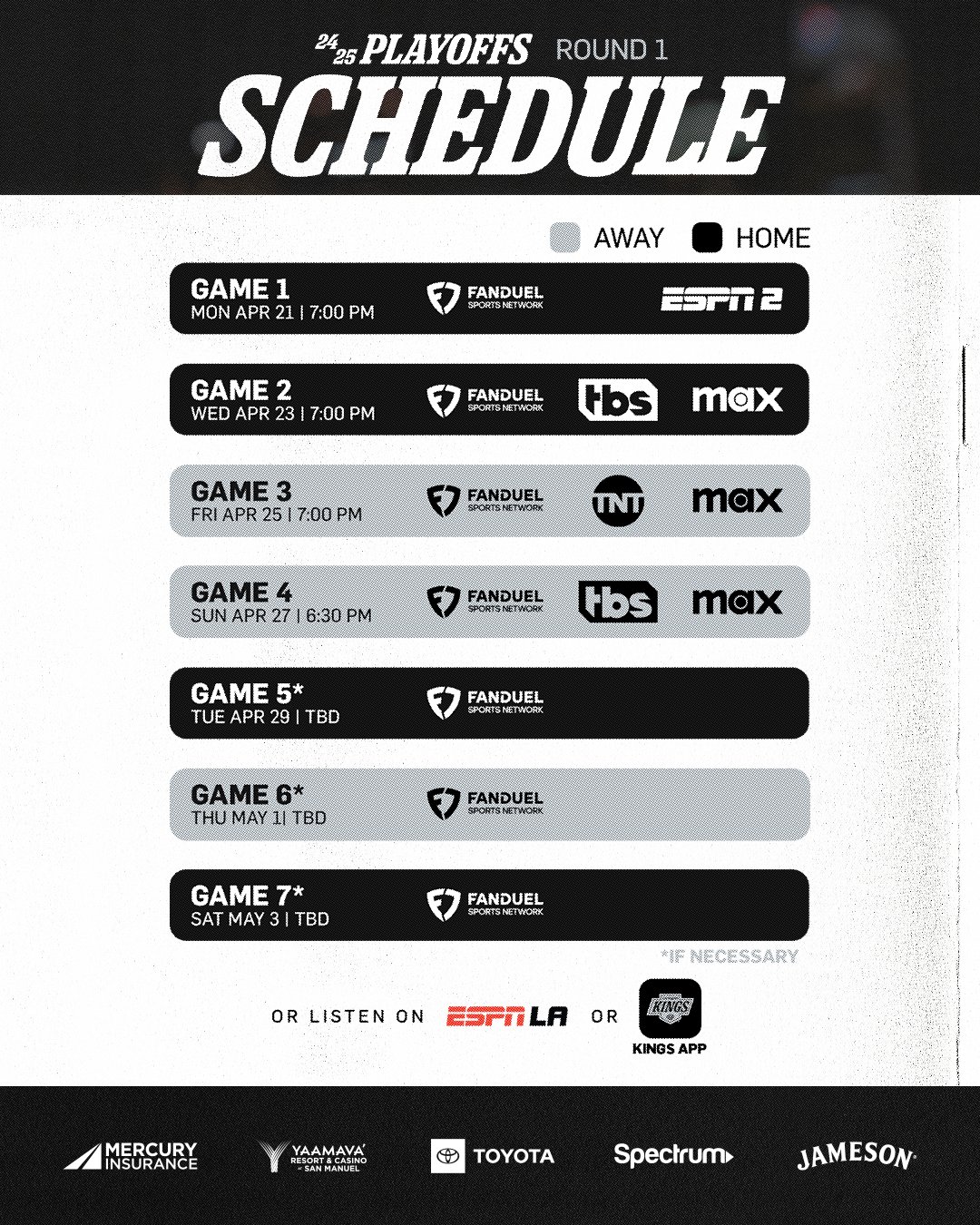 GDT: - 2024-25 season WCQF LA Kings vs Edmonton Oilers Game 2 @7:00pm 4/23/25 Kings lead 1-0 ...