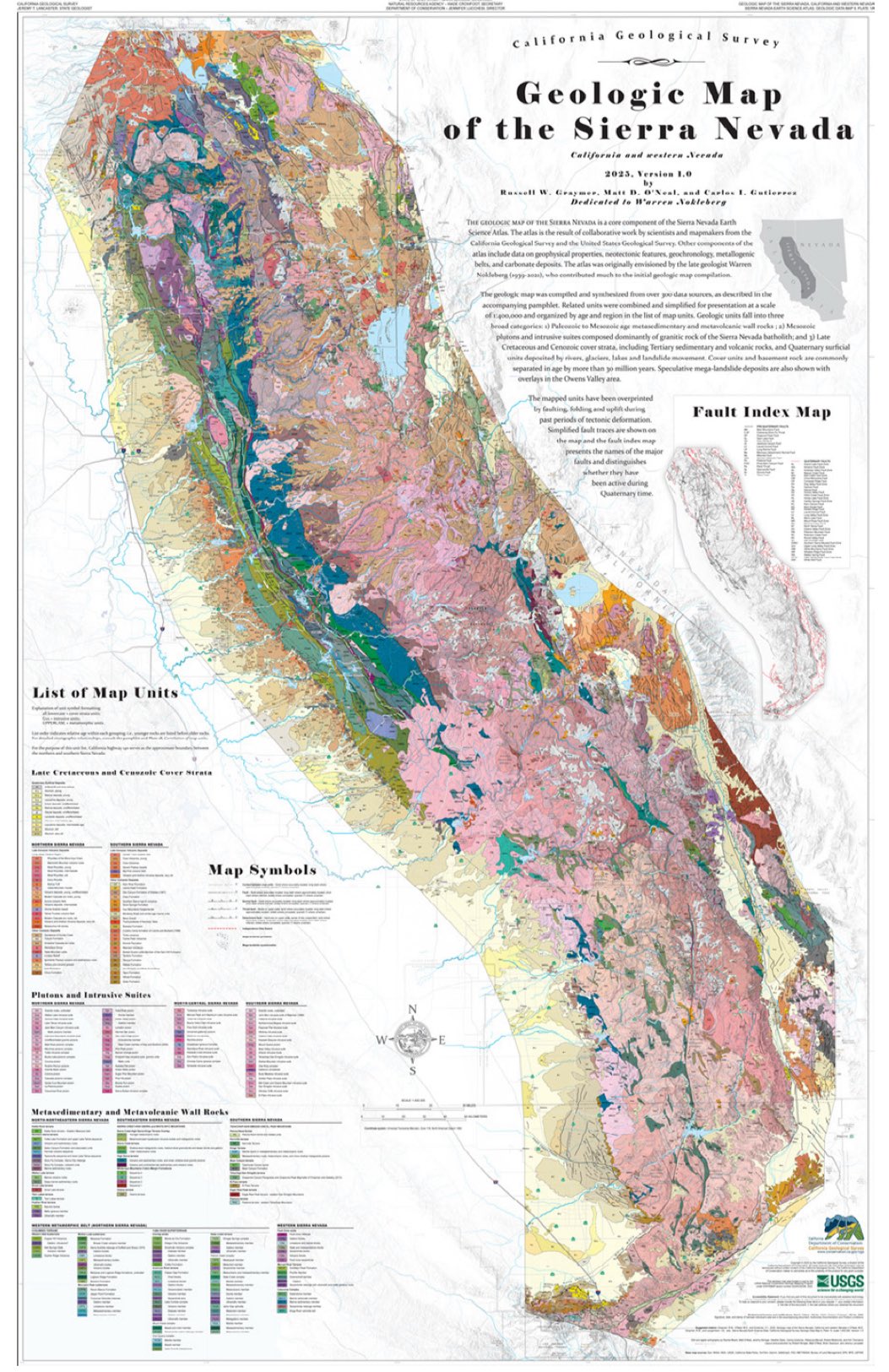 California Map With Mountains