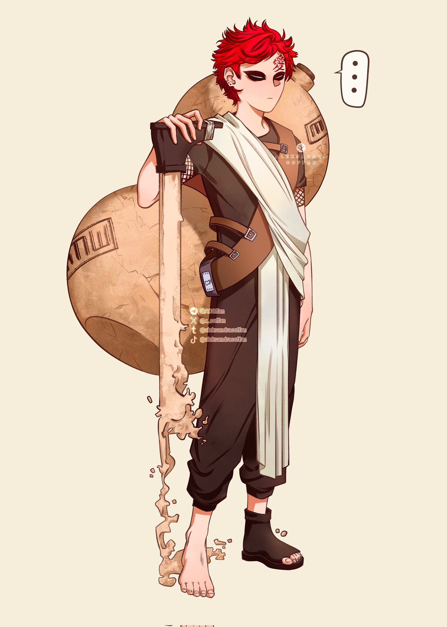 Gaara Full Body ABYSTYLE Studio Naruto Gaara 1:10 Scale Collectable