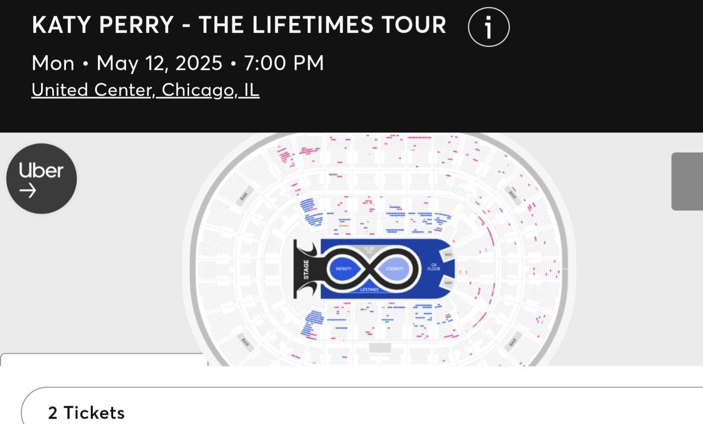 United Center Concert Seating Chart And Katy Perry