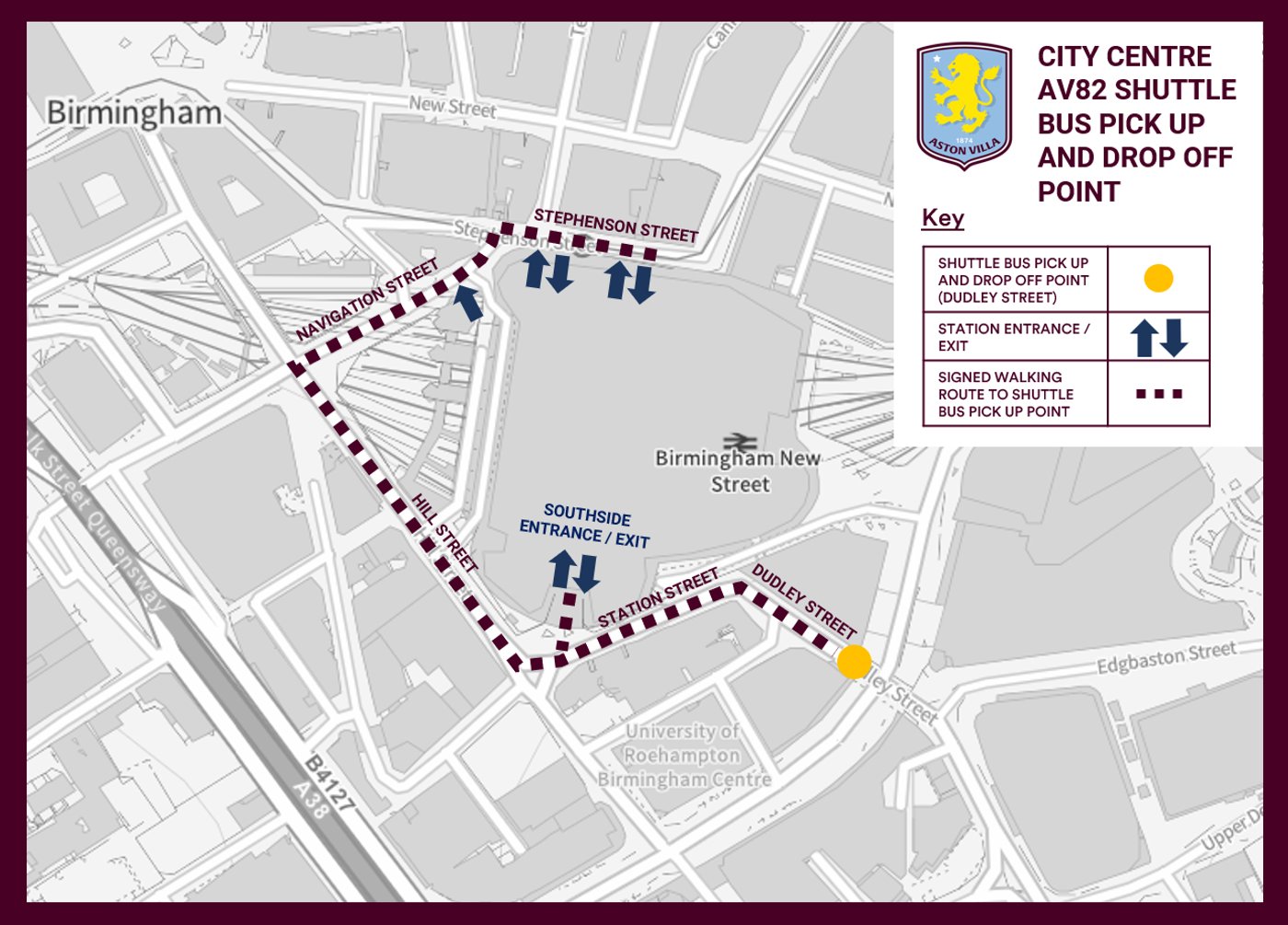 Aston Villa England Map