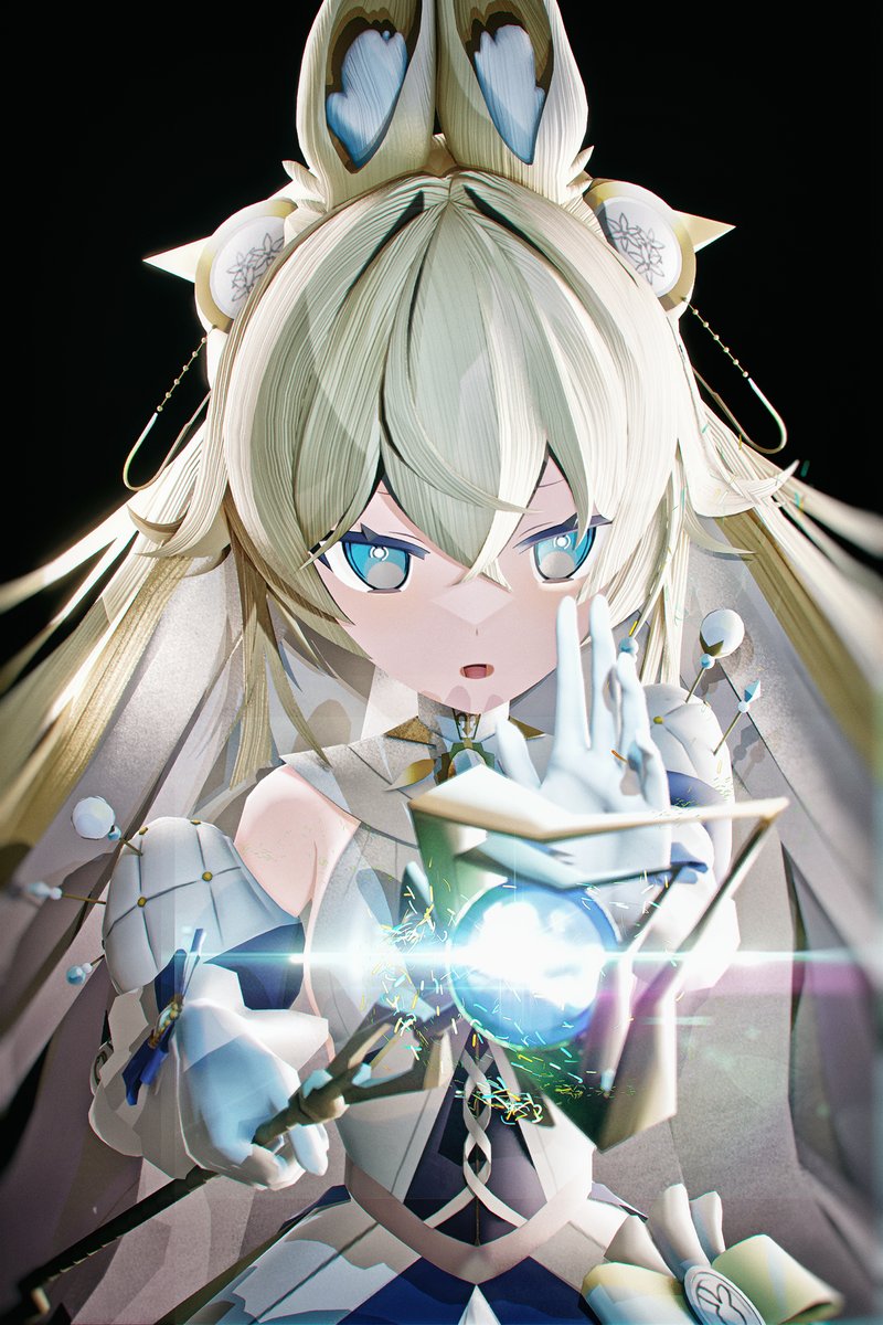 「魔法発動-- #星兎るみの #UE5 」|bbbbitのイラスト