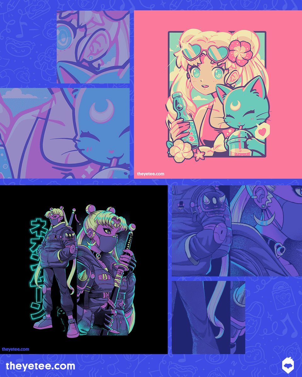 「LAST CHANCE! In one hour, these #dailytees will crash pretty」The Yetee @theyetee.com 🟦☁️🦋の漫画