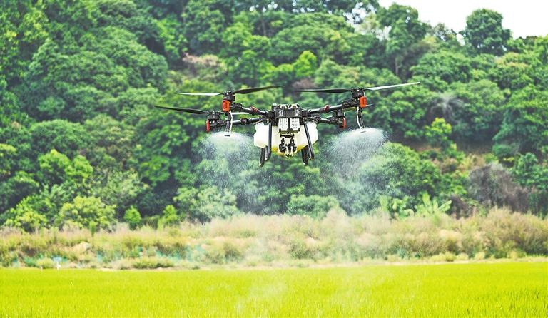A 60L fungicide-spraying drone from China's XAG & Bulgaria’s NIK ...