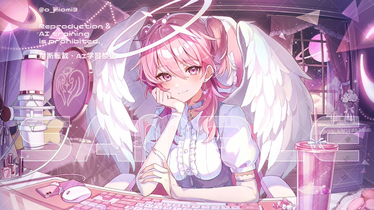 お仕事】Vtuberの鳥丸様(#toriO_angel_)の配信用サムネイルを」|おうみおみのイラスト