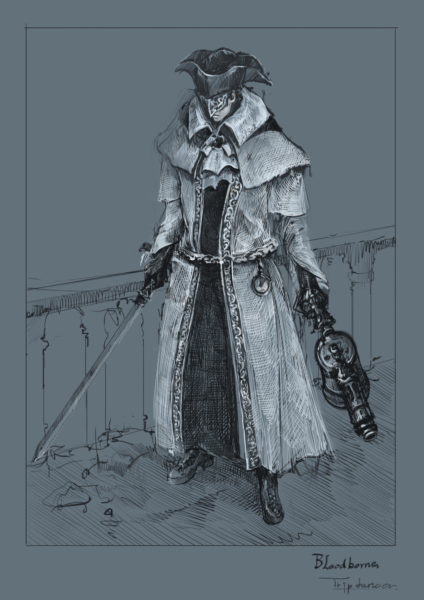 「drawing 過去作 #Bloodborne 」TripDancer_Gameillustの漫画