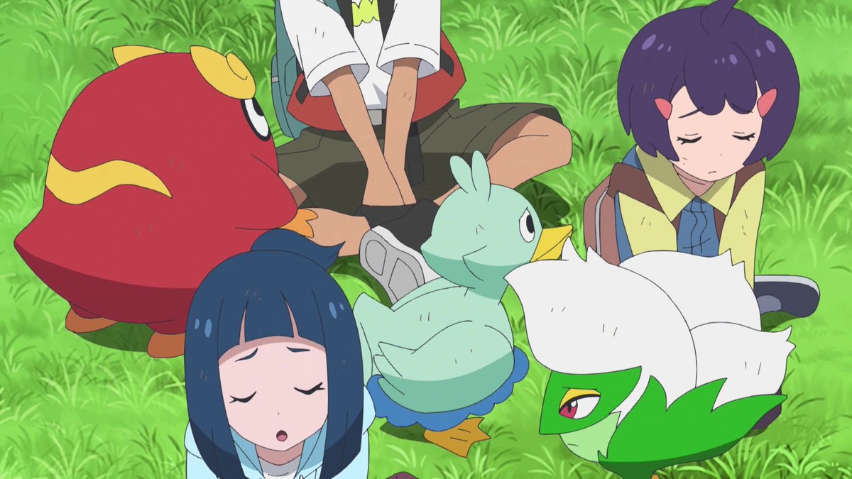 #アニポケ 豆知識 しらとりポケモン #スワンナ みず・ひこうタイプ 第53話、テラスタル研修の途中で リコ、ロイ、ドットと出会った時、 ボッ ...