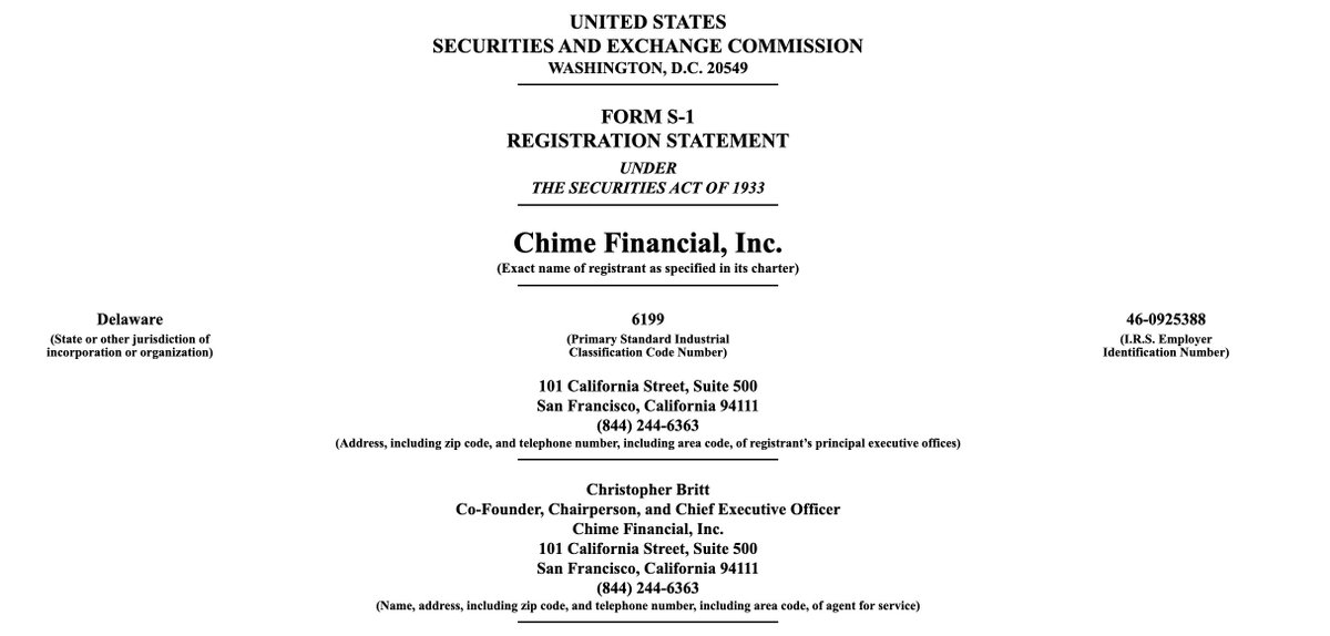 Chime Financial Files for Nasdaq IPO Under CHYM, Aims to Raise $1 ...