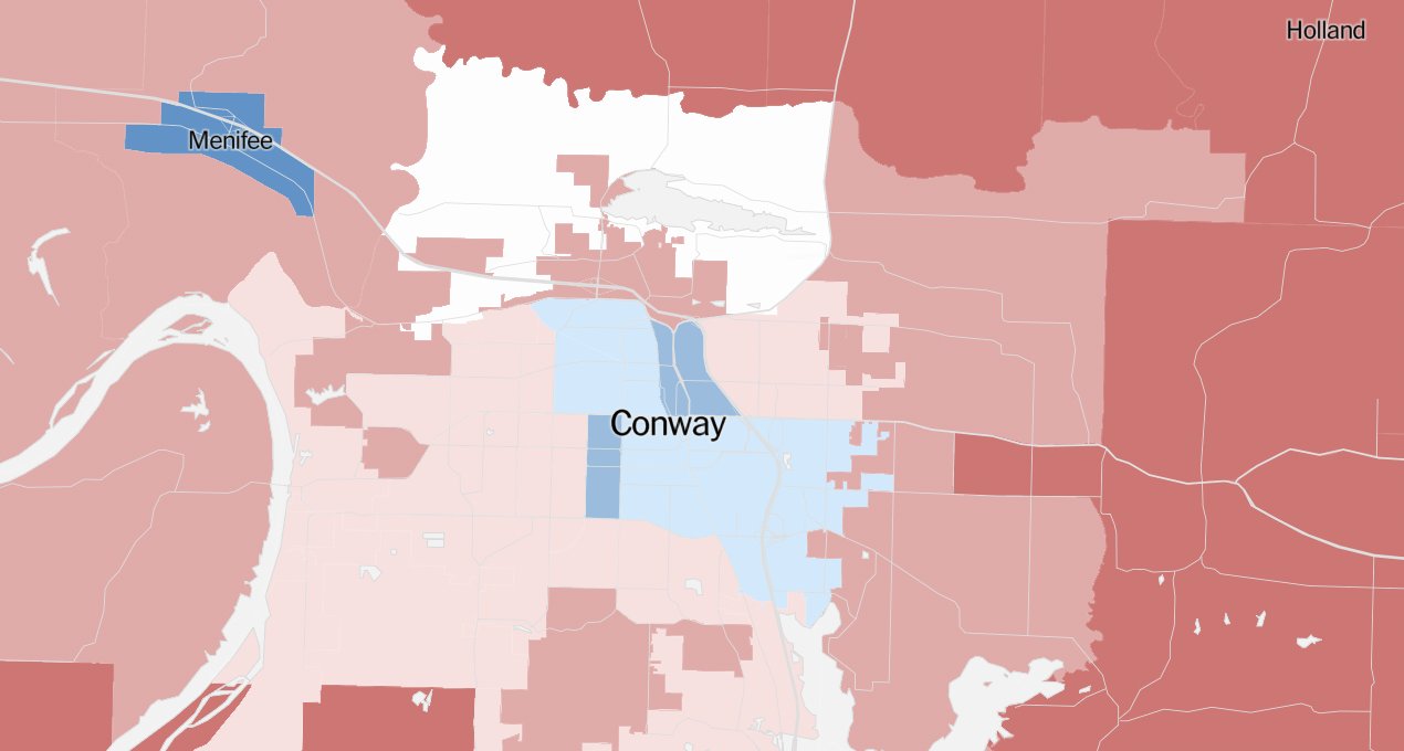 Mapa De Conway, Arizona