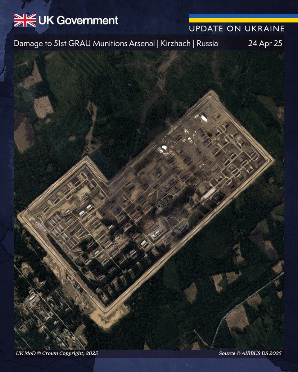 UK Ministry of Defence Releases Satellite Images of April 22 Explosions ...