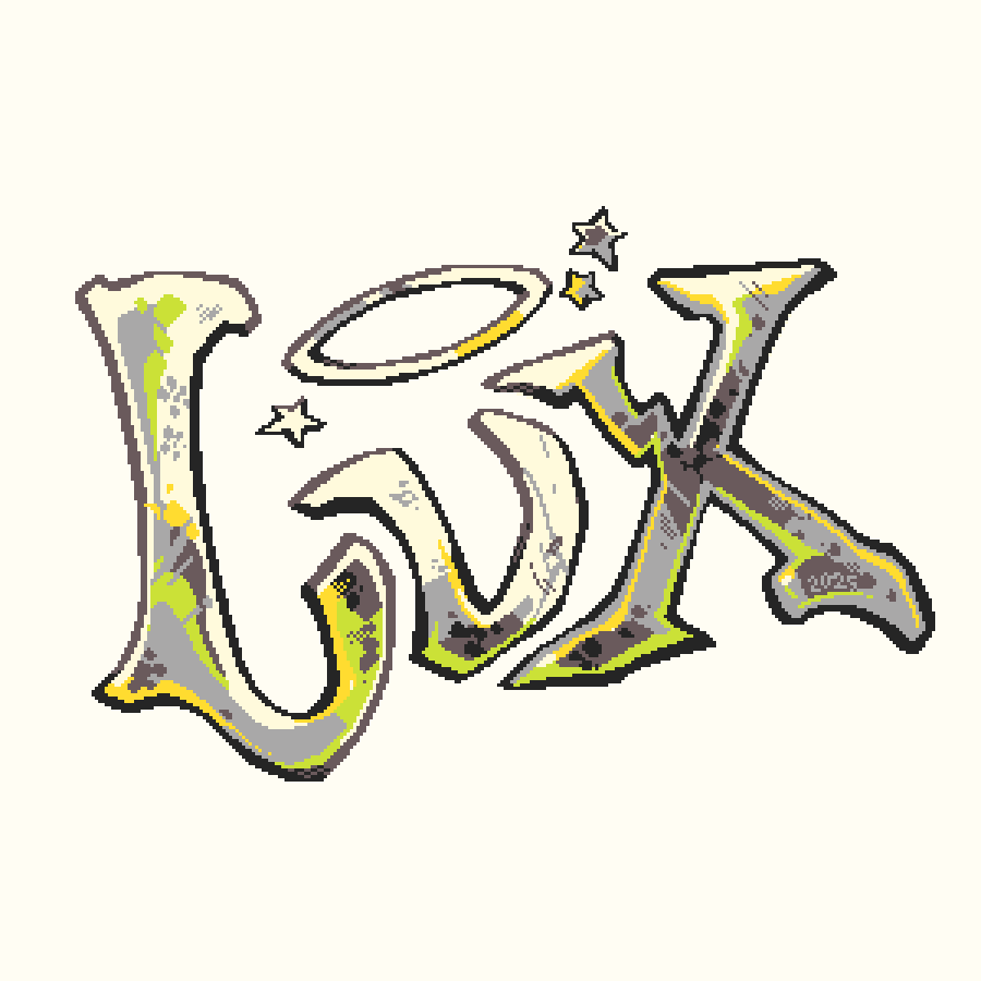 「pixel art Bratz inspired metallic logo 」|Luxのイラスト