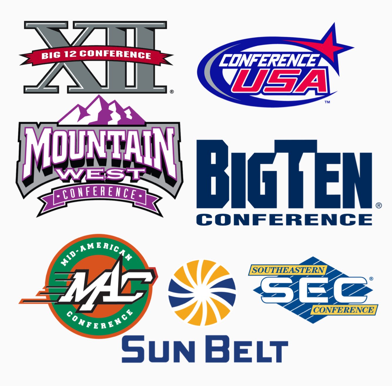 College Football Conference Logos