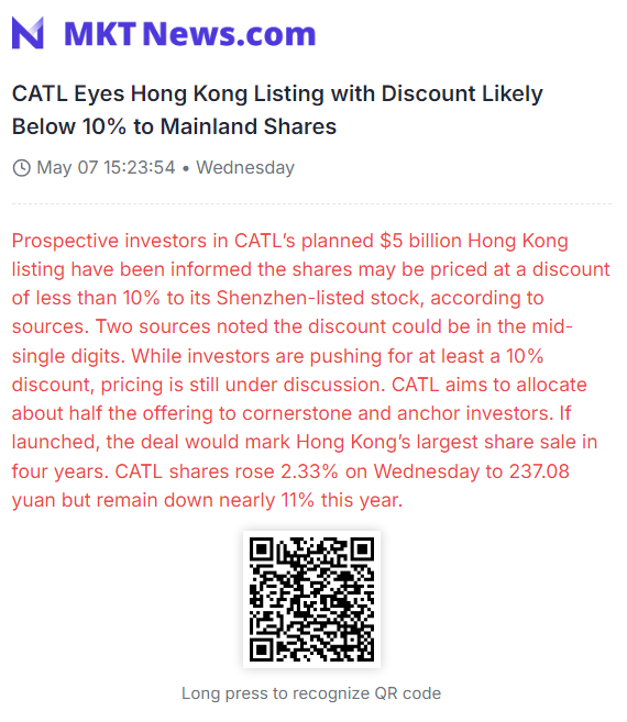 CATL to Launch $4 Billion Hong Kong IPO, World's Biggest Listing of 2025, Restricts US Investors ...