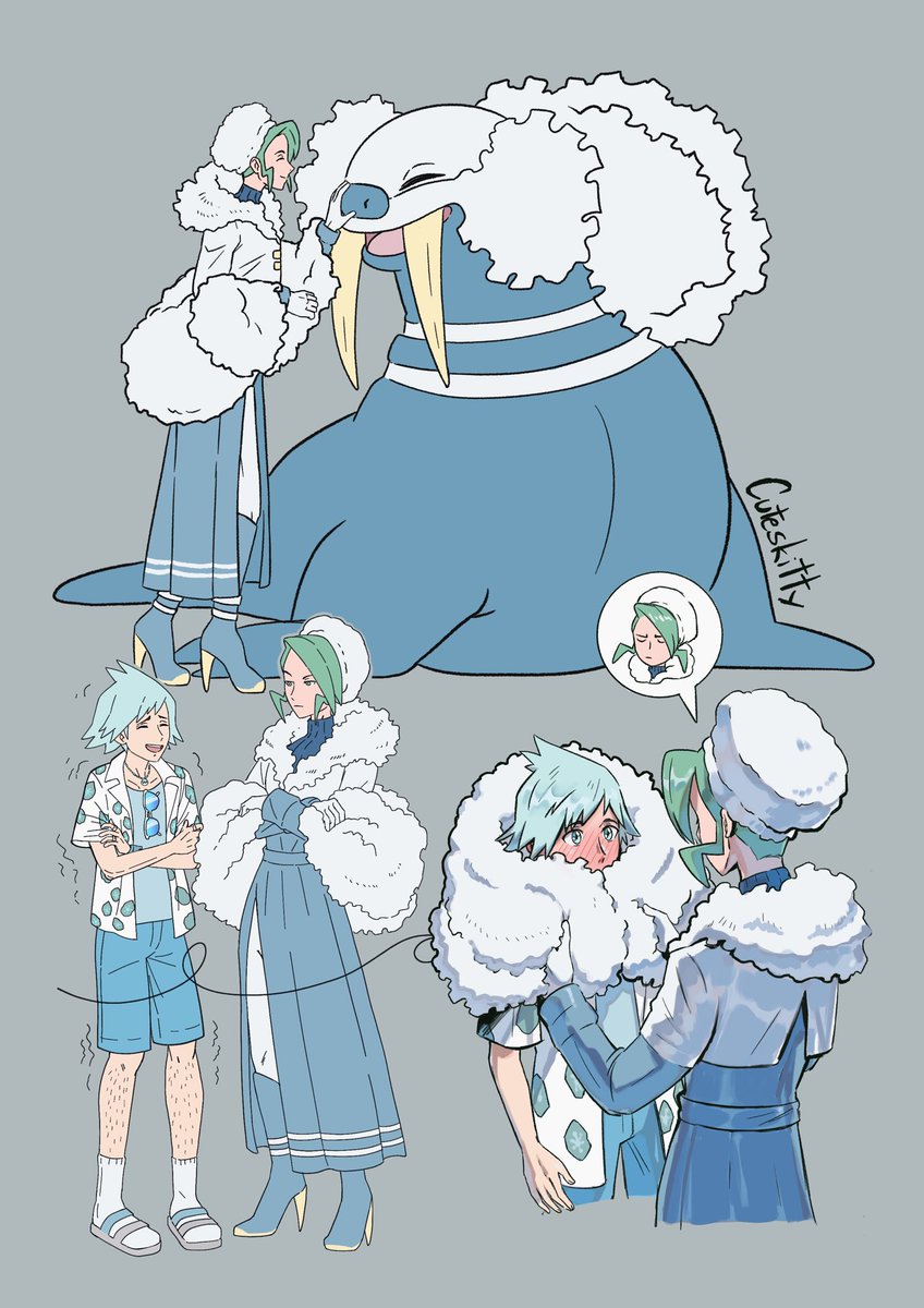 ツワブキ・ダイゴ 「Finished this winter Wallace & Walrein a」|🍎Caro 🍏のイラスト