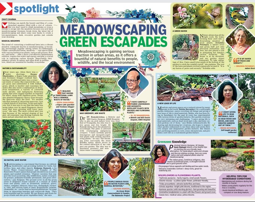 A decision we took 14 yrs ago not do lawns and some fancy plantation in ...