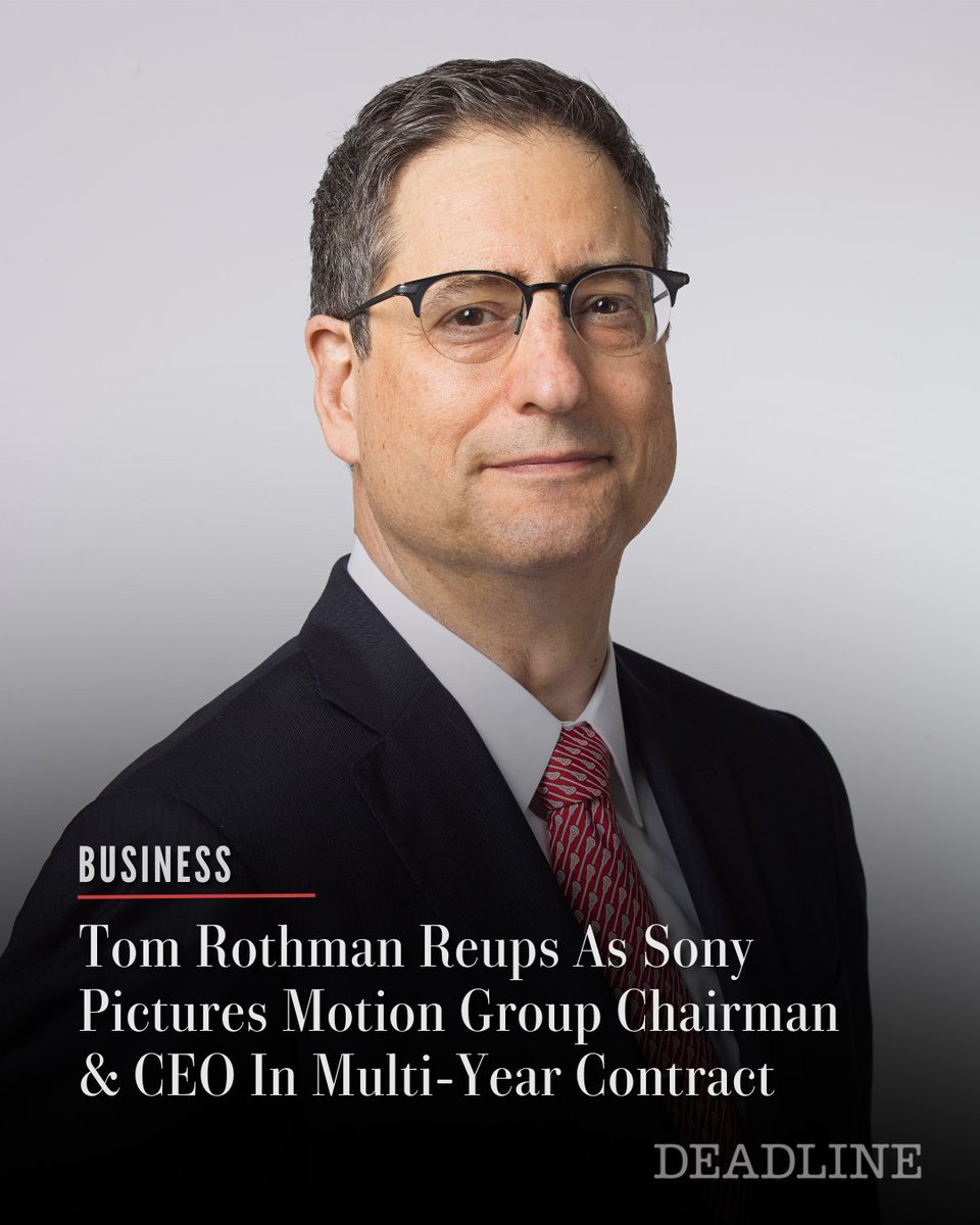 Tom Rothman Signs Multi-Year Extension as Longest-Serving Sony Pictures ...