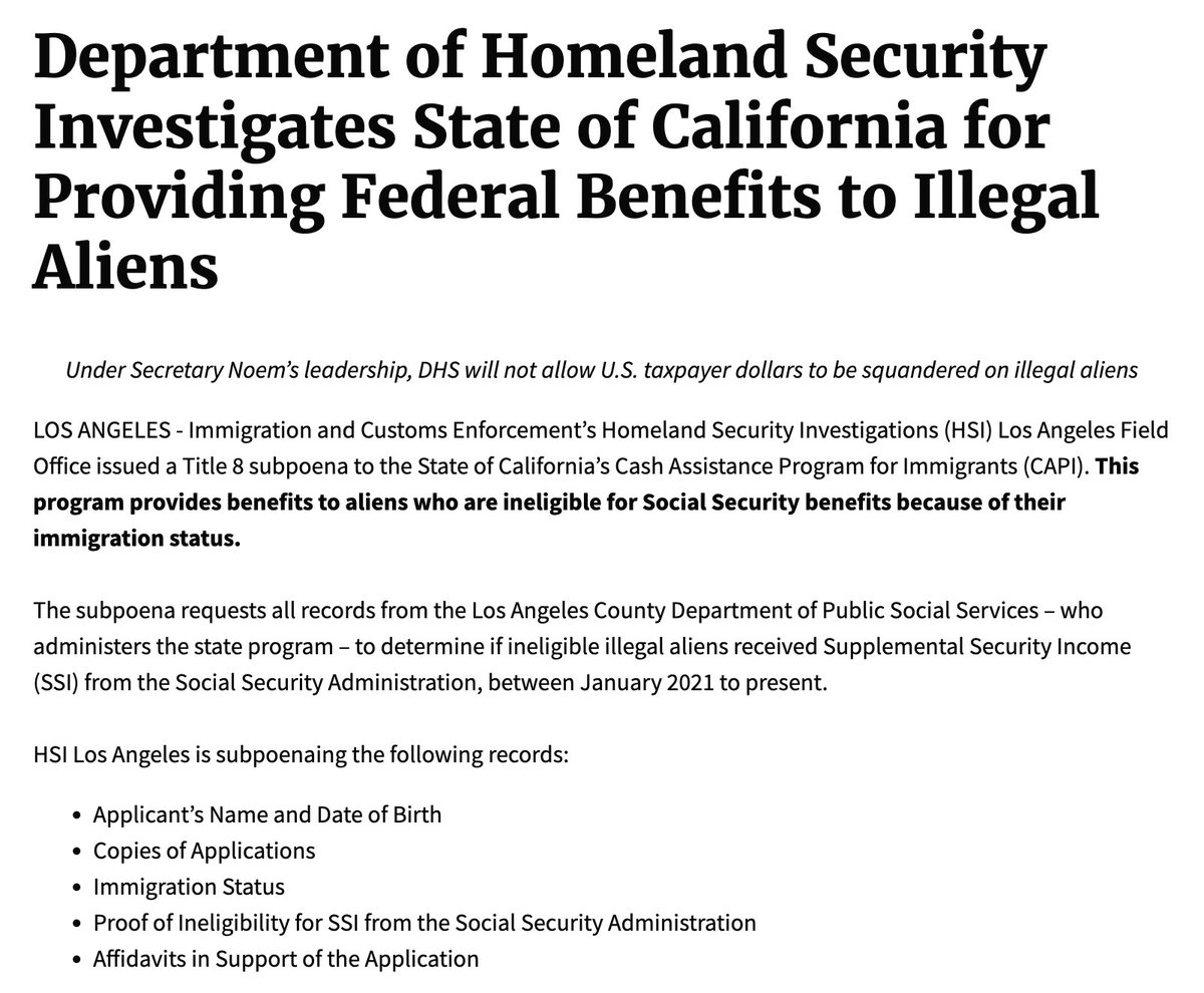 DHS Investigates California Program Over Alleged Federal Benefits to ...