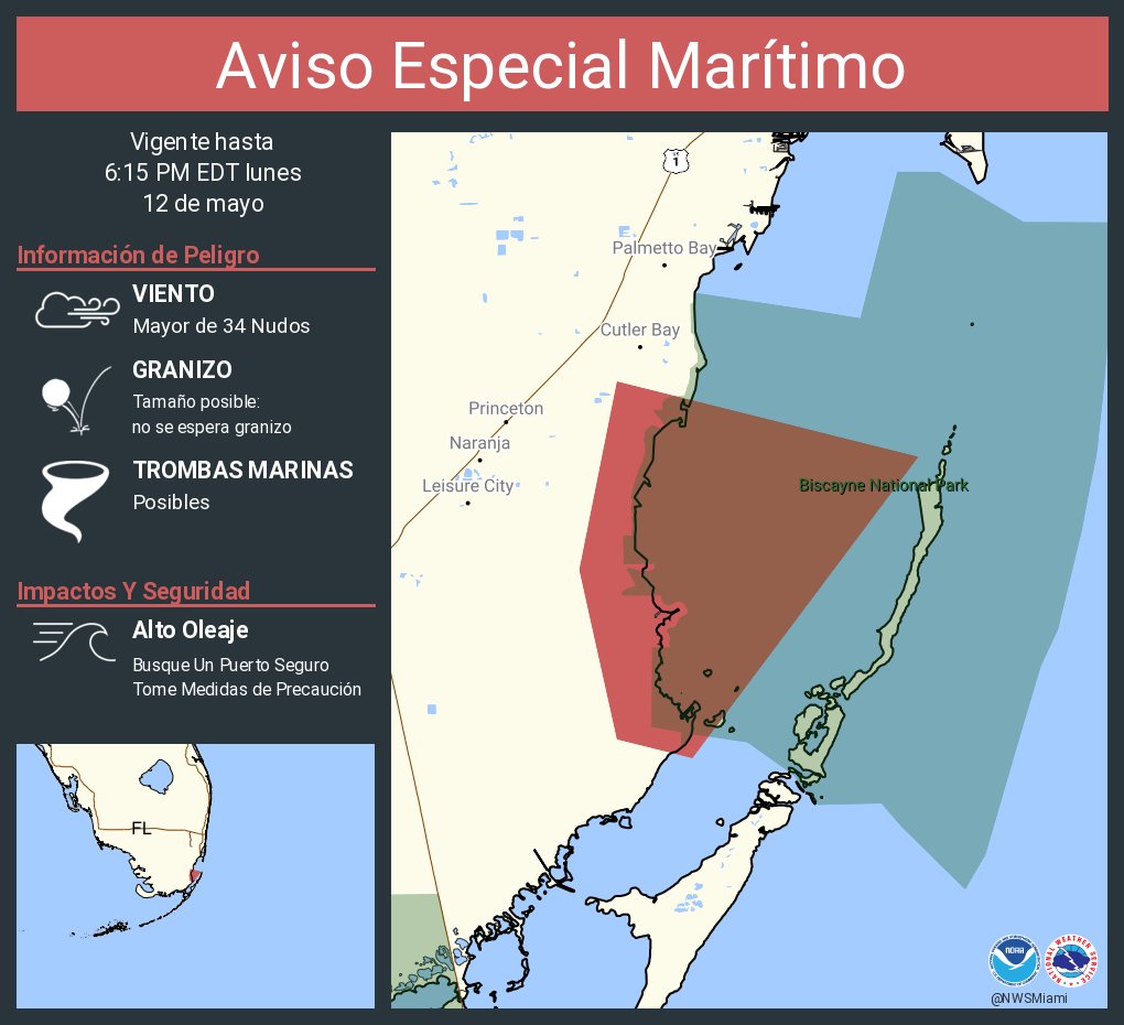 Special Marine Warnings and Severe Thunderstorm Alerts With 45-50 MPH ...