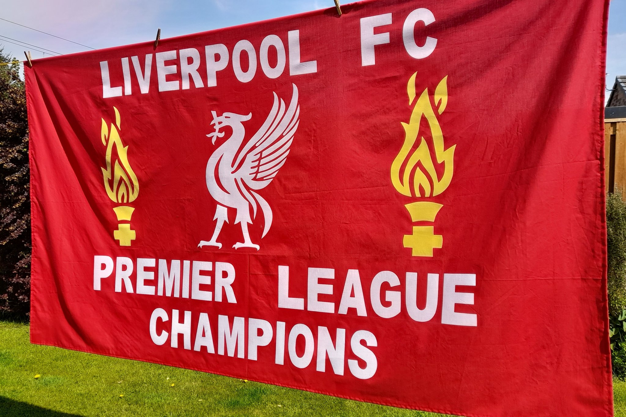 Liverpool Fc Banner Liverpool Banner Celebrating Their European