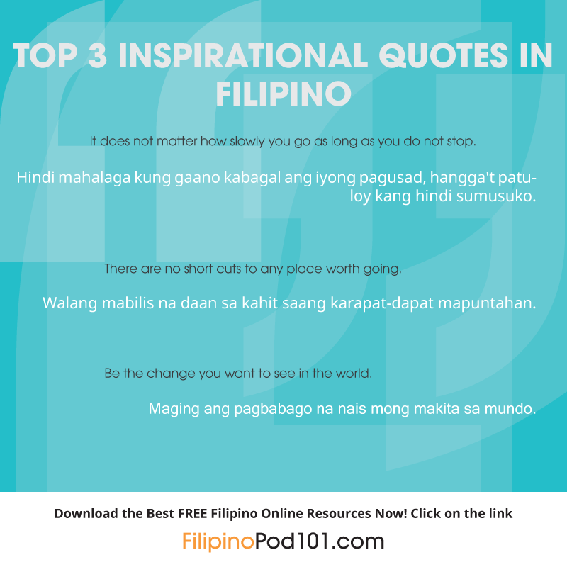 Pinoy Tagalog Inspirational Quotes