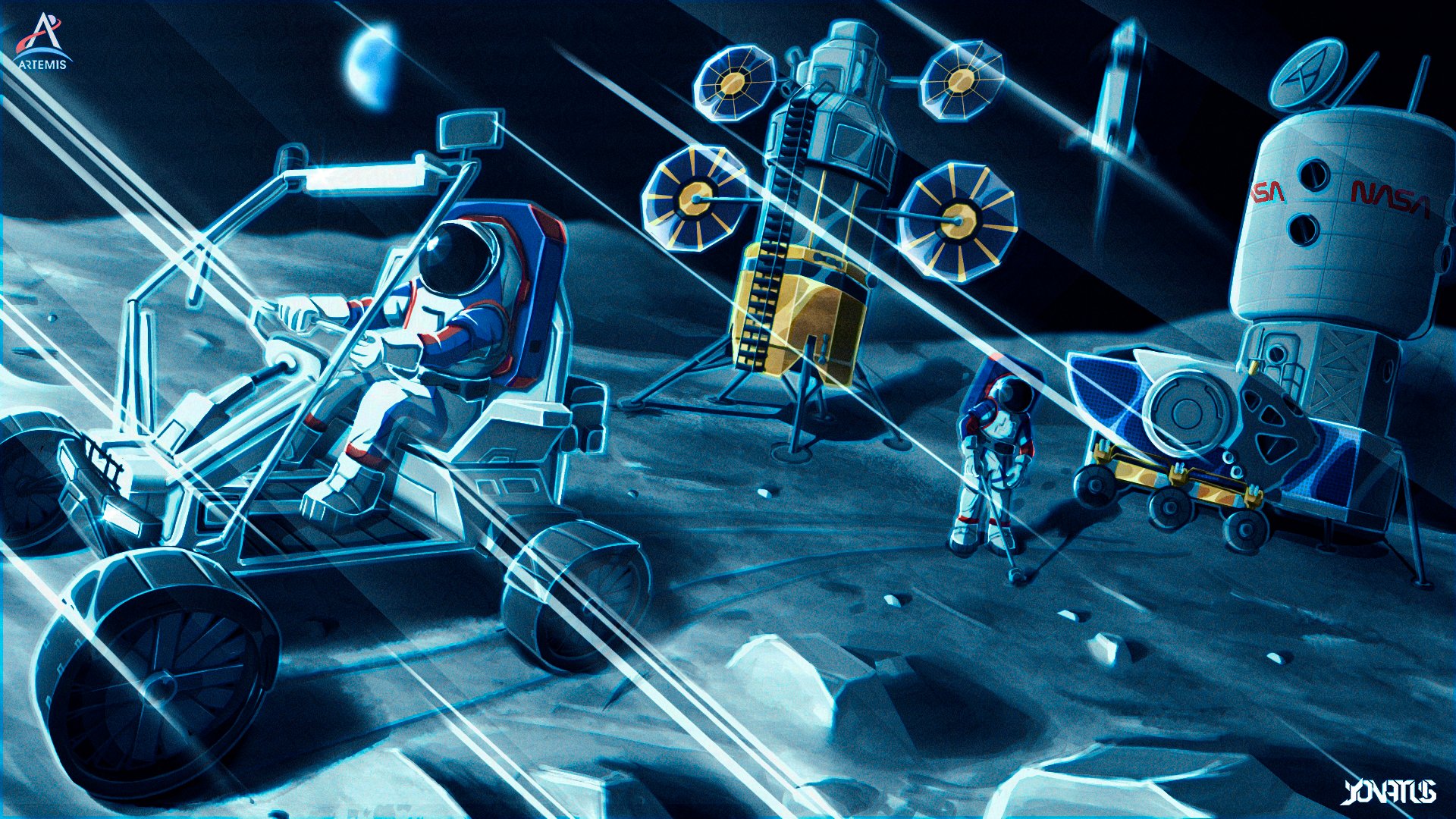 Animated Future Spacecraft