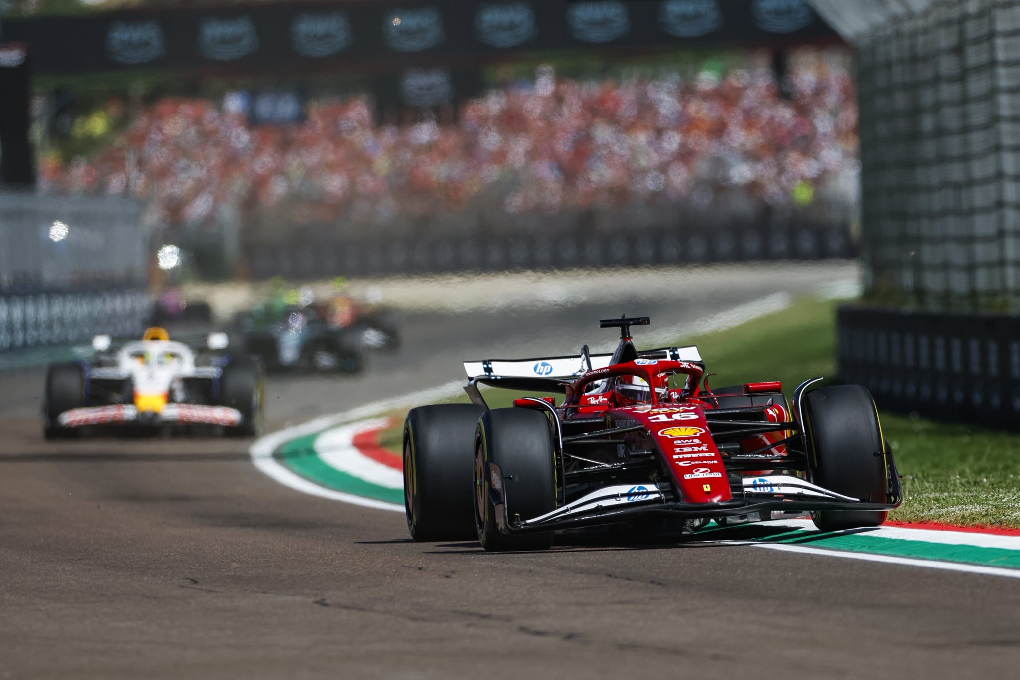 Ferrari fights back: Lewis Hamilton P4, Charles Leclerc P6 at Imola | F1 Emilia Romagna GP