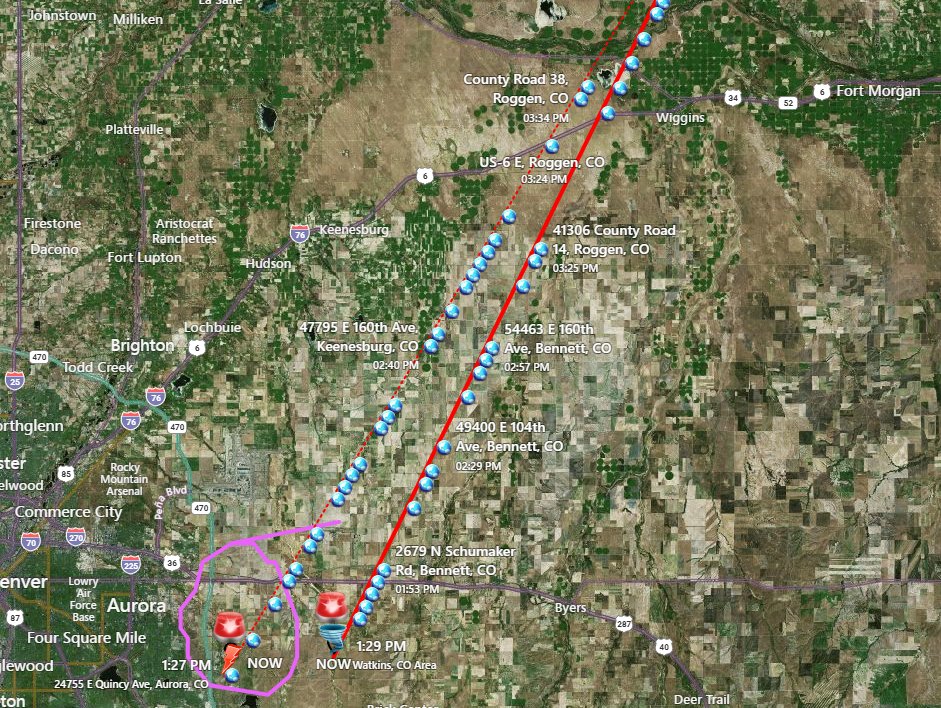 Mapa De Watkins, Colorado