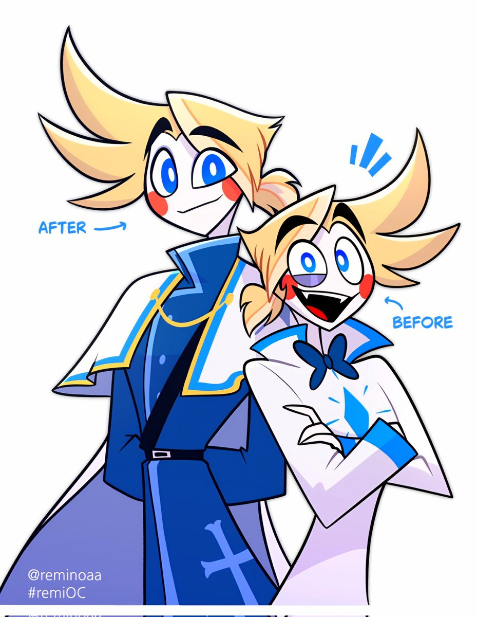 「Michael – Initial Concept vs. CurrentWhi」|렌유(commission open)のイラスト