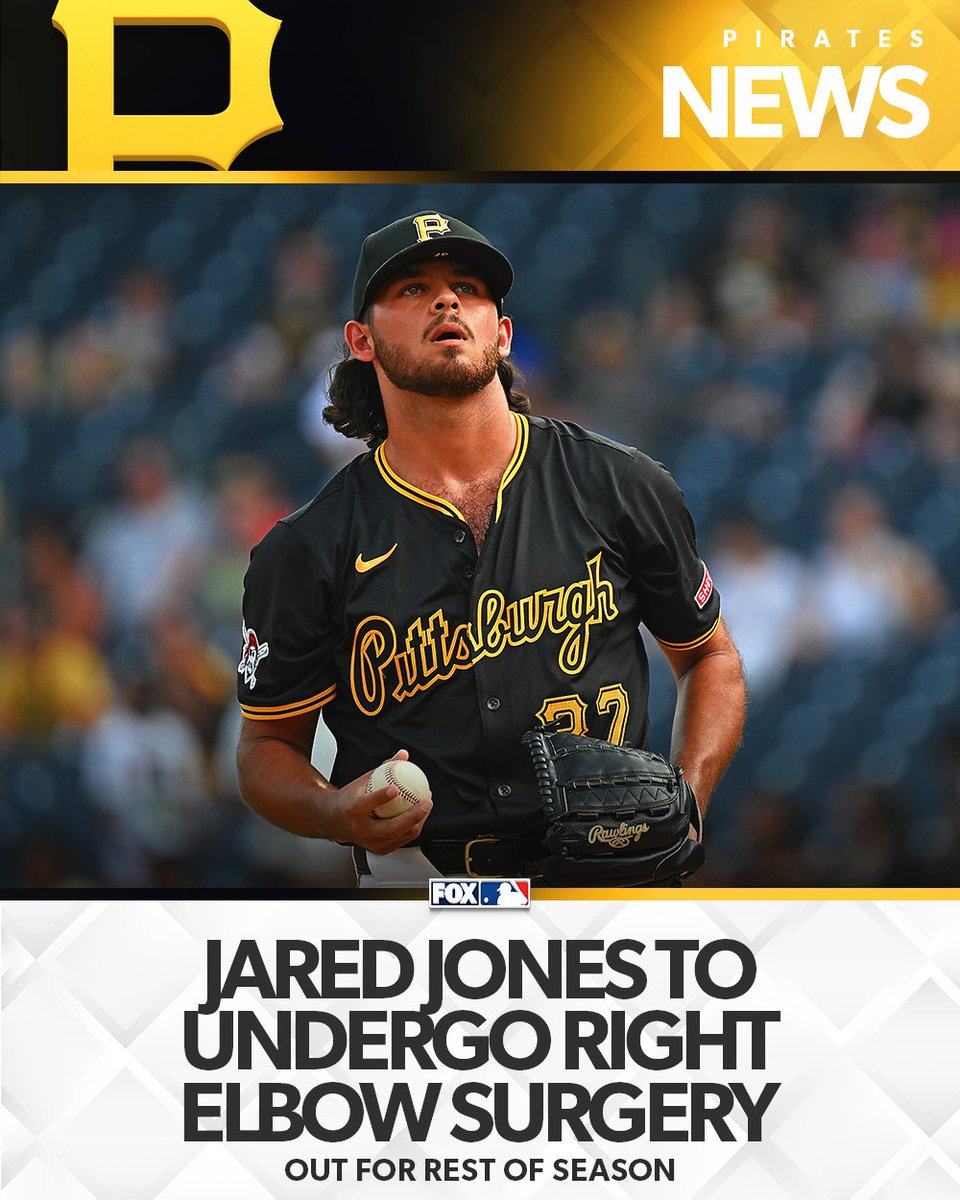 Pirates Pitcher Jared Jones Undergoes Right Elbow Surgery, Expected to ...
