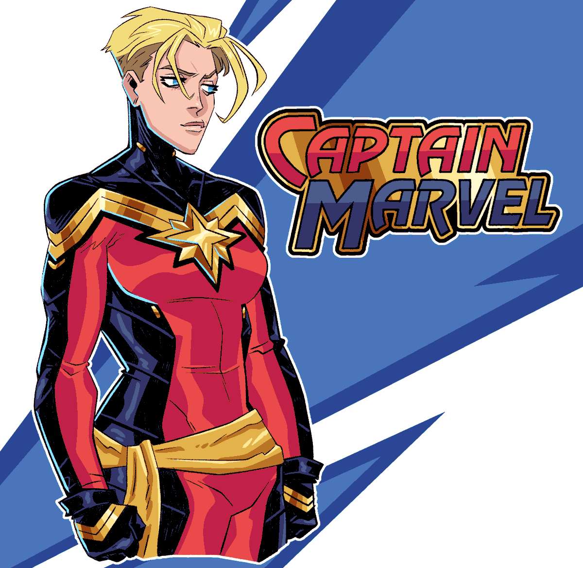 「Carol Danvers Captain Marvel design 」|Gabriel Larragánのイラスト