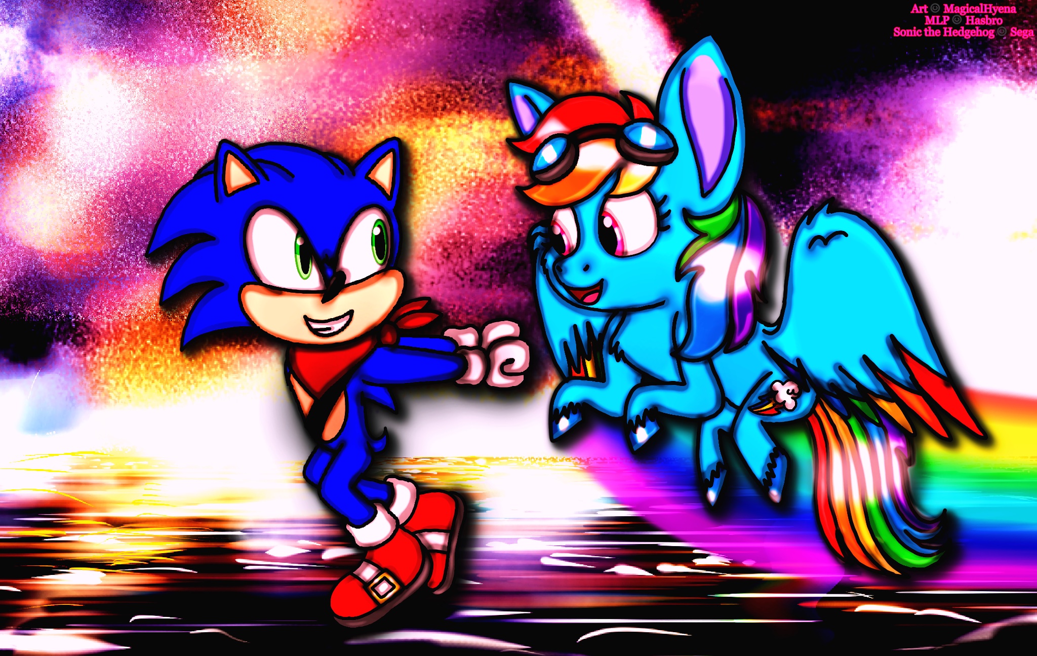 Sonic And Rainbow Dash Race