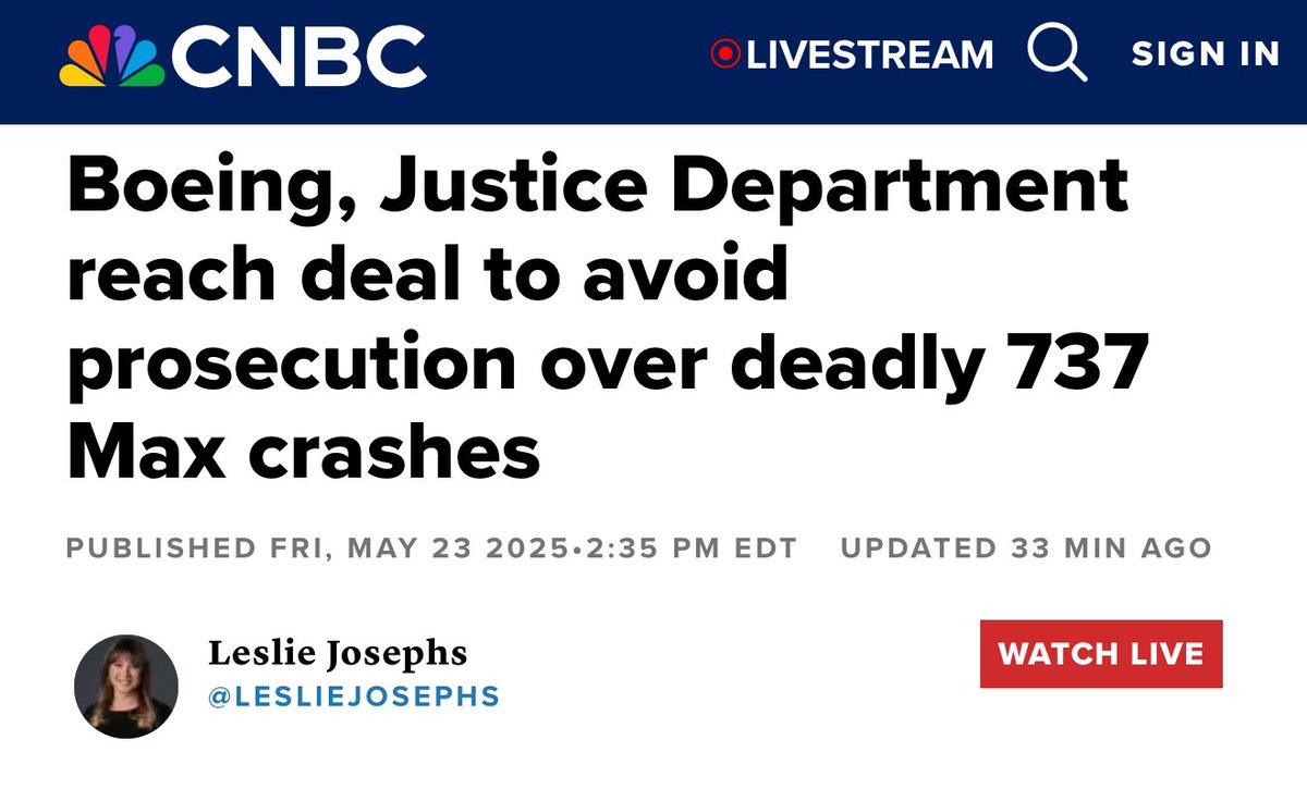 Boeing Strikes $1.1 Billion Deal with DOJ to Avoid Prosecution Over 737 Max Crashes, Despite ...