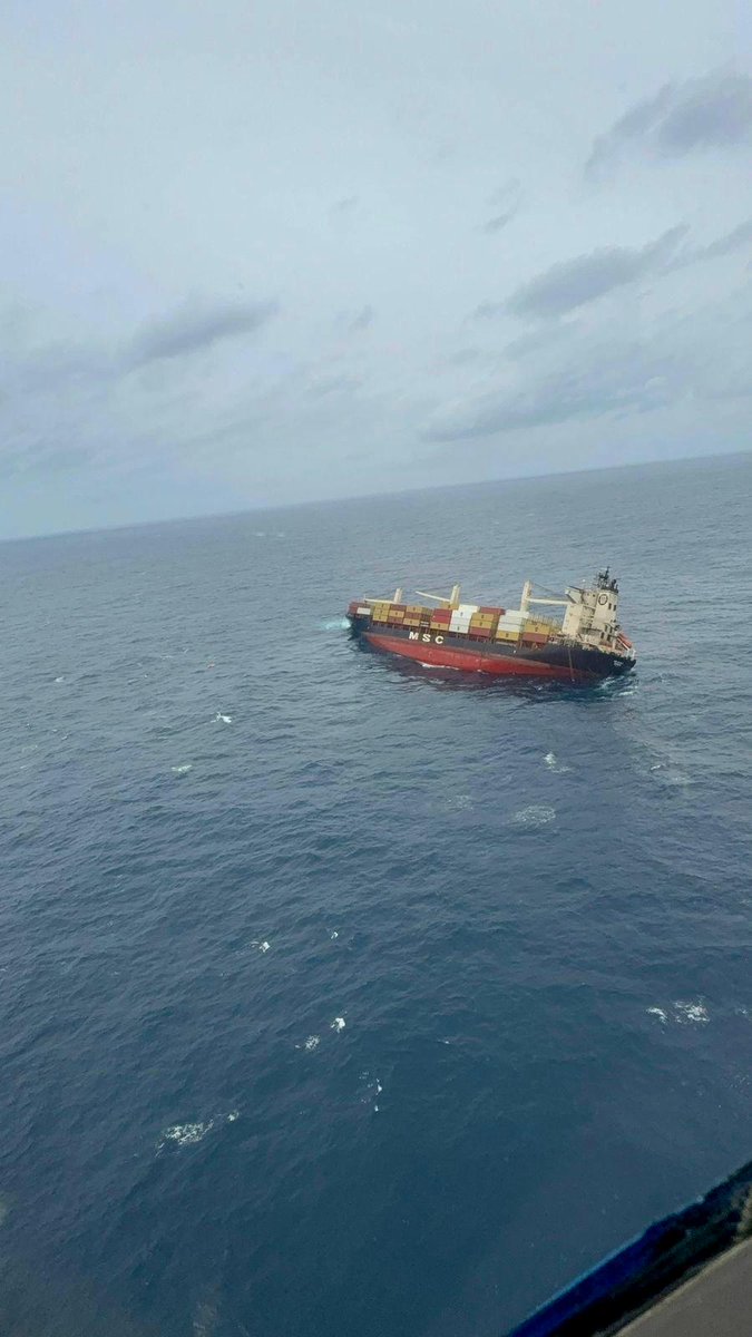 Liberian Ship MSC ELSA 3 With Hazardous Cargo Sinks Off Kerala, All 24 ...
