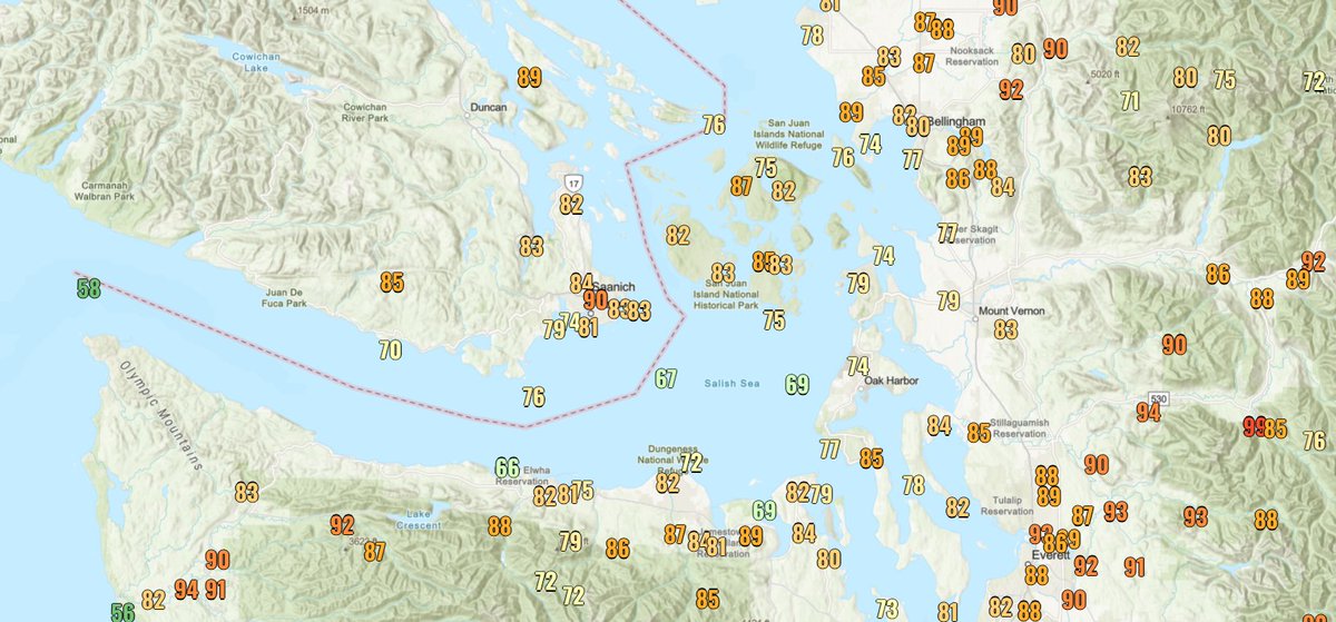 Seattle Hits Record 90-Degree High, 61° Low as Western Washington Heat ...
