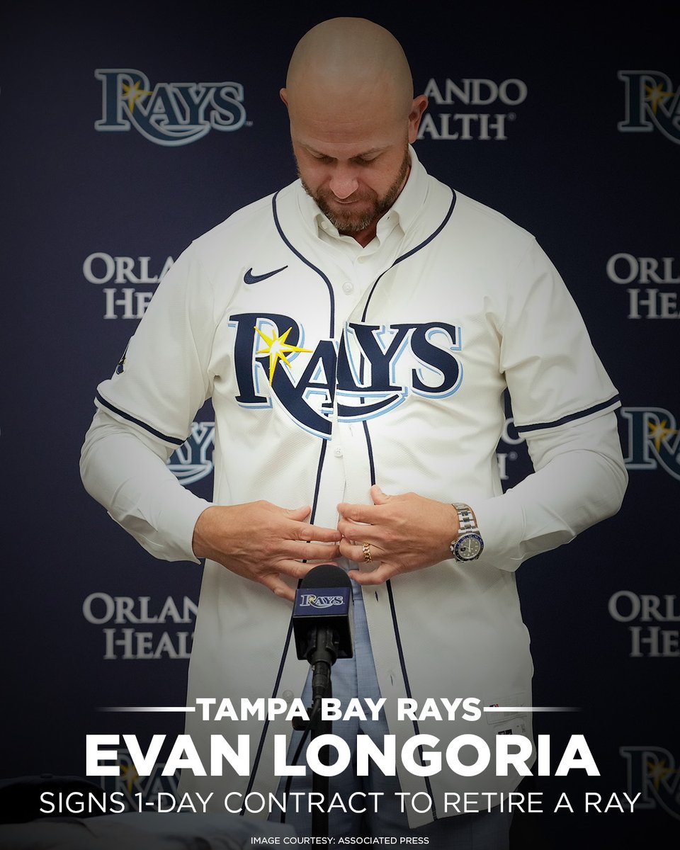 Evan Longoria Retires With Rays After 16 MLB Seasons, Signs One-Day ...