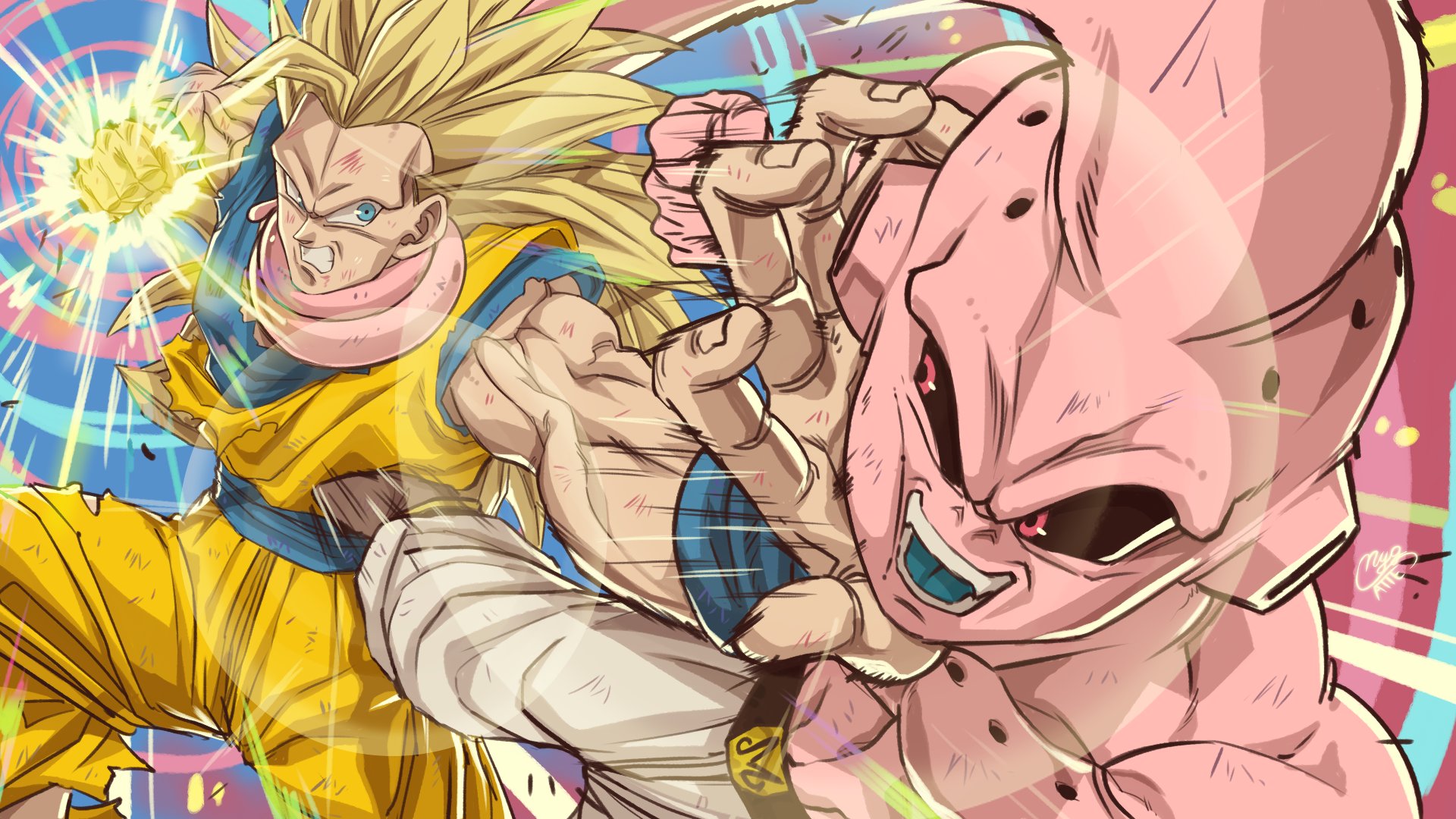Goku Vs Kid Buu Drawings SS3 Goku Vs. Kid Buu By RB9 - Fur Affinity